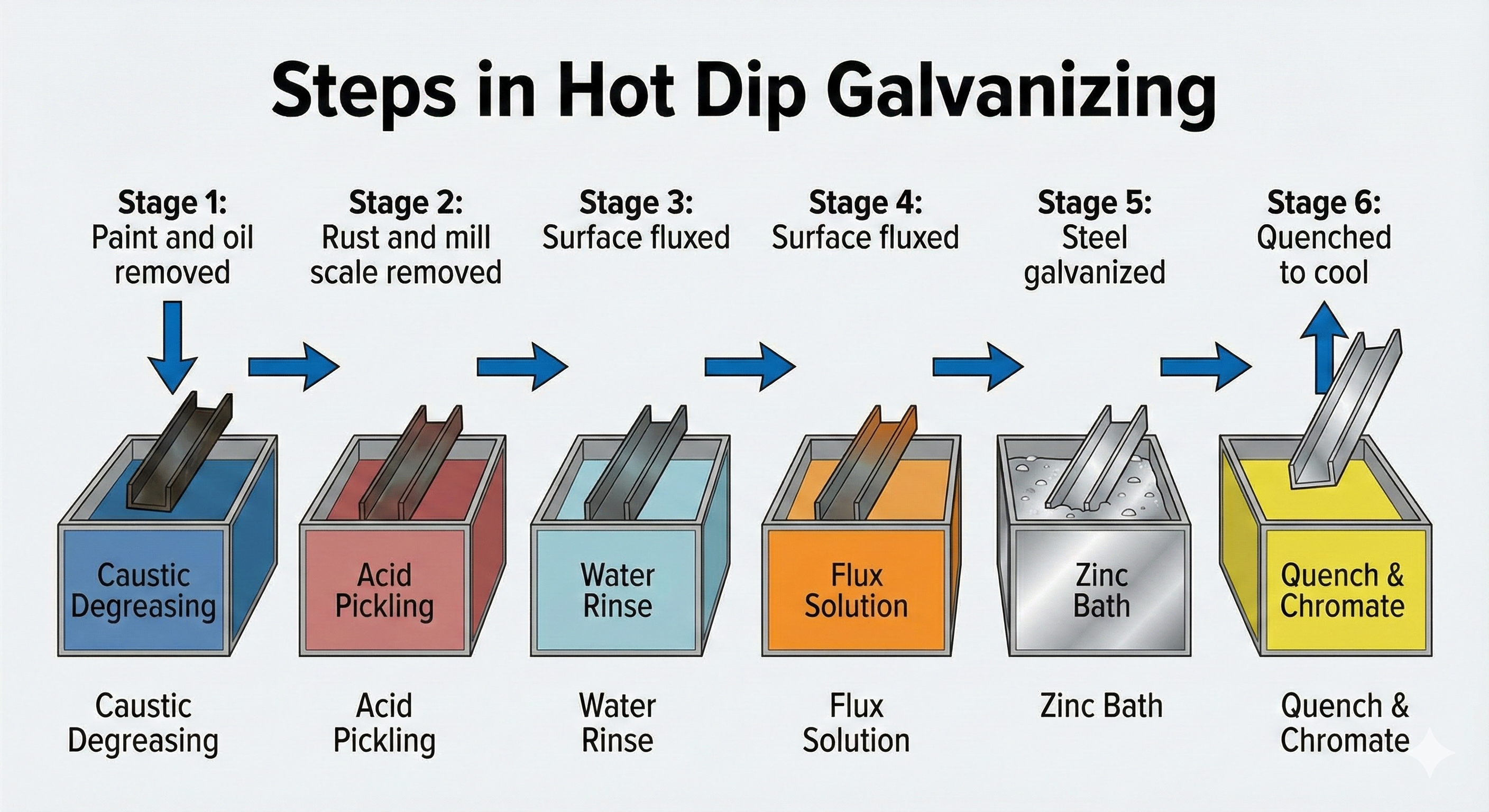 Diagram of Galvanising Process