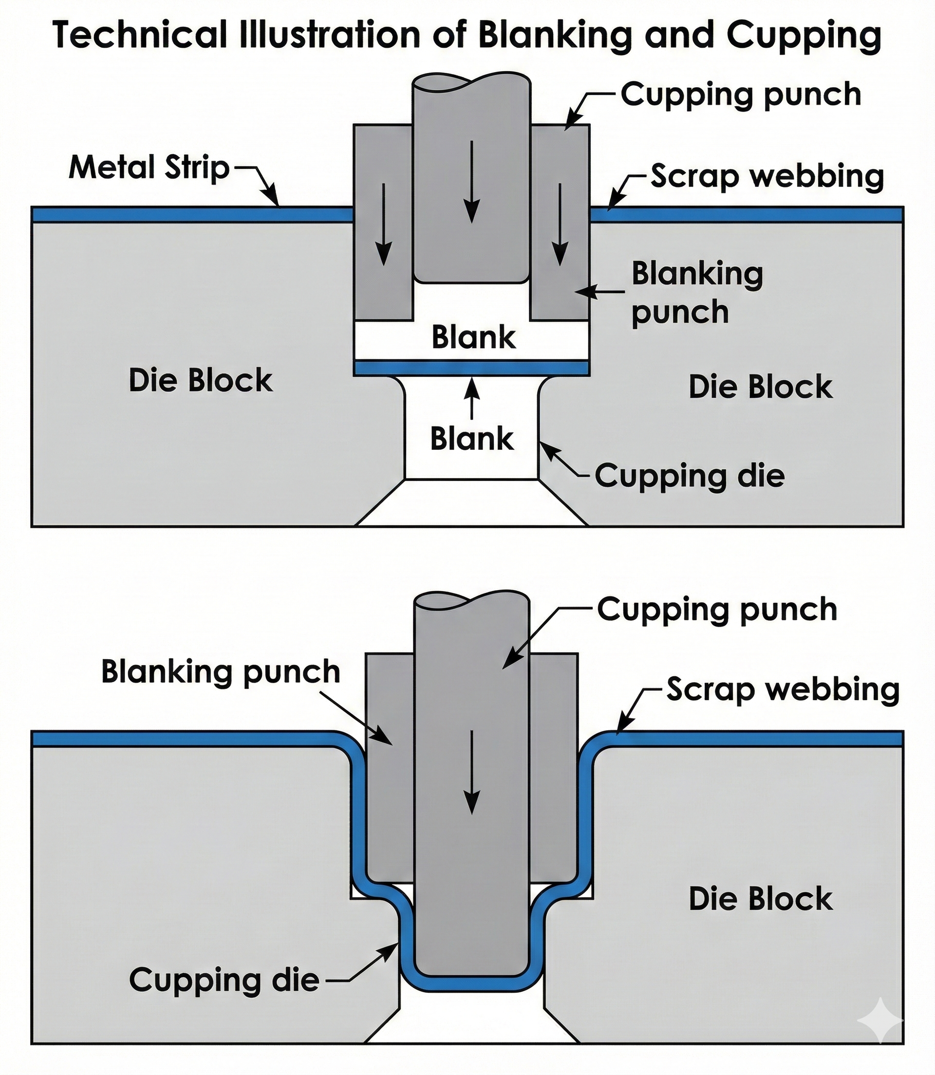 Diagram of cupping process